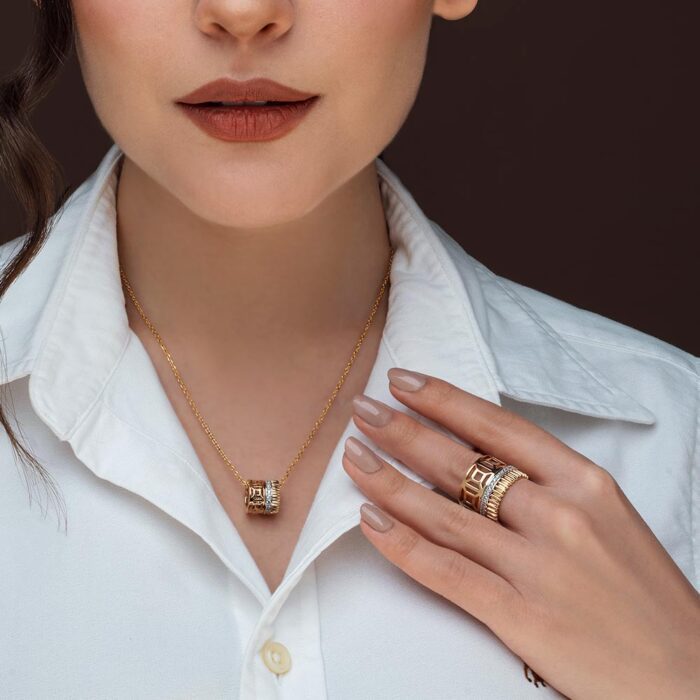 ED-GWS-03 ست گردنبند و انگشتر میرا MYRA - BEHSAGOLD GALLERY